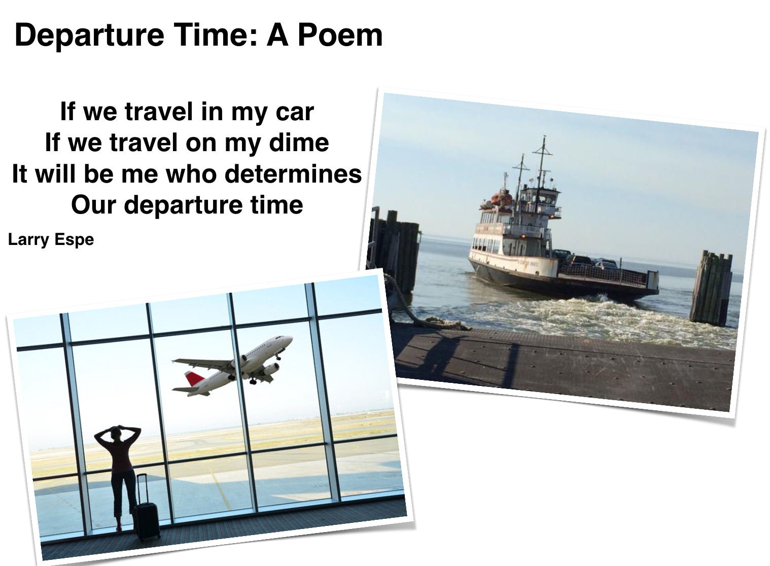 Departure Time… a poem for my kids – Montney Boy